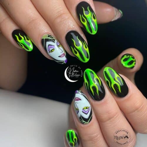 Over 35+ Disney Villain Nails