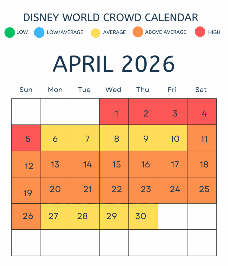 Disney World Crowd Calendar 2026